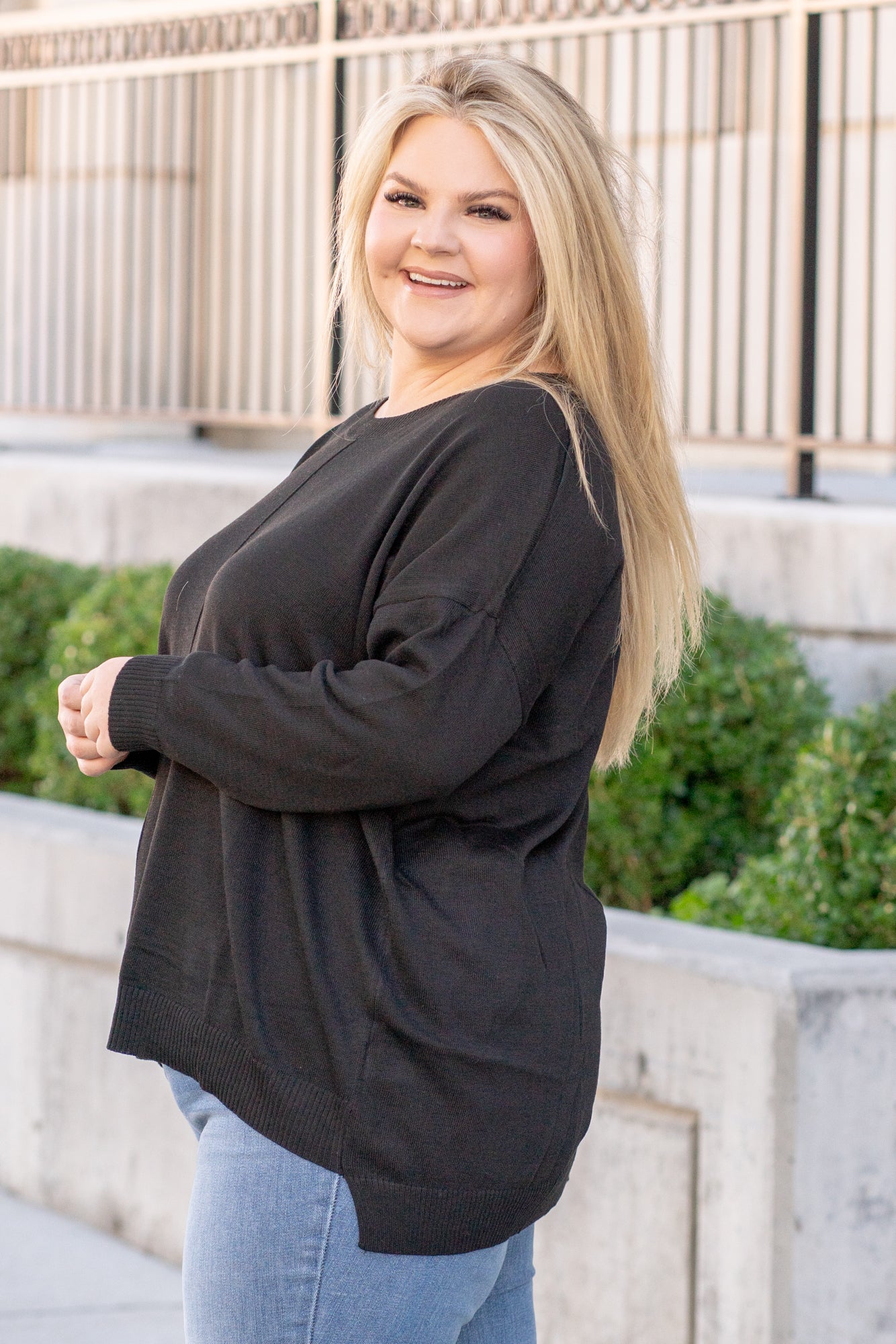 Blu Pepper | Anna Shoulder Sweater - PTW1058-Black – American Blues