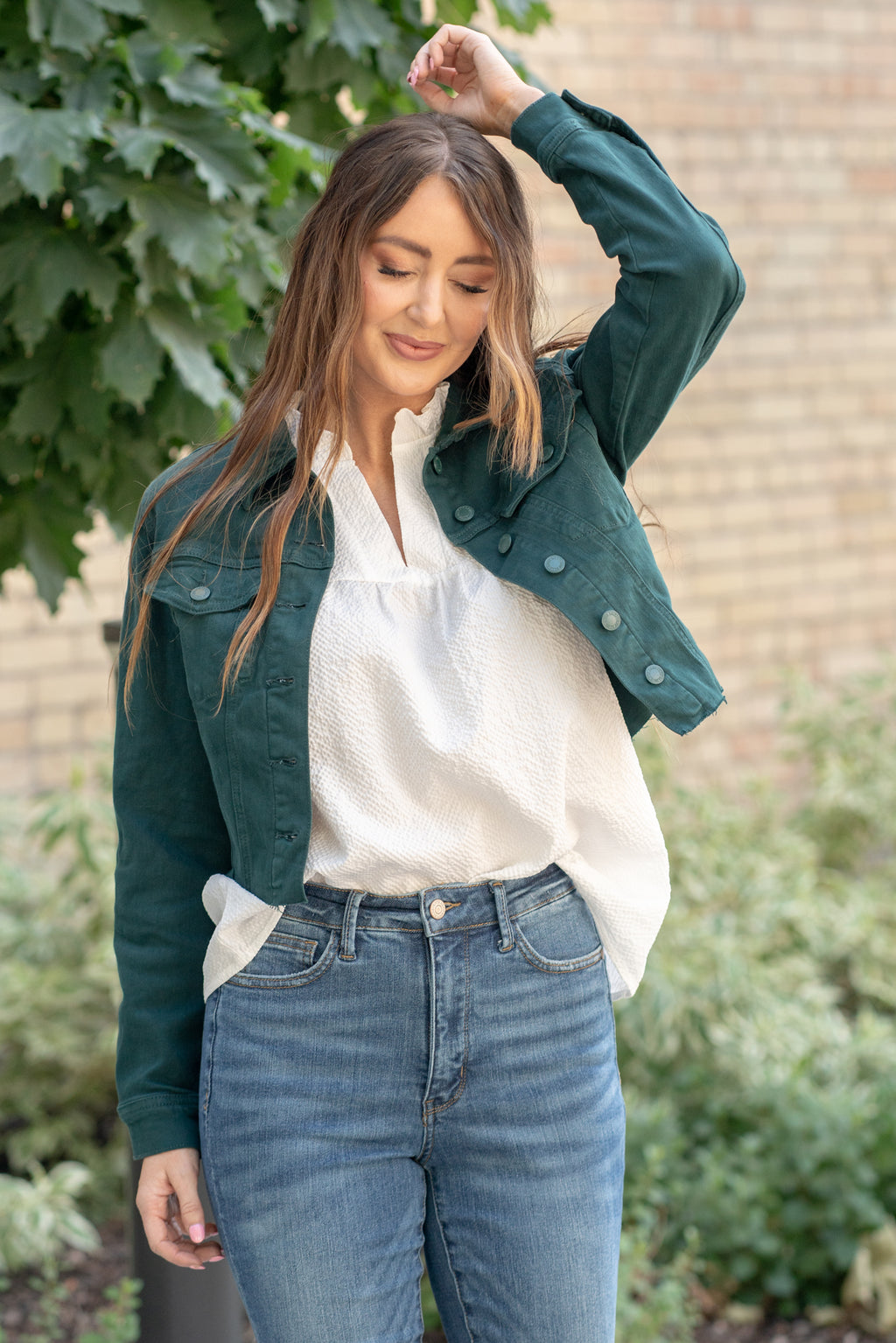 Judy Blue Jeans | Teal Garment Dyed Grinding Denim Jacket JB7864 ...