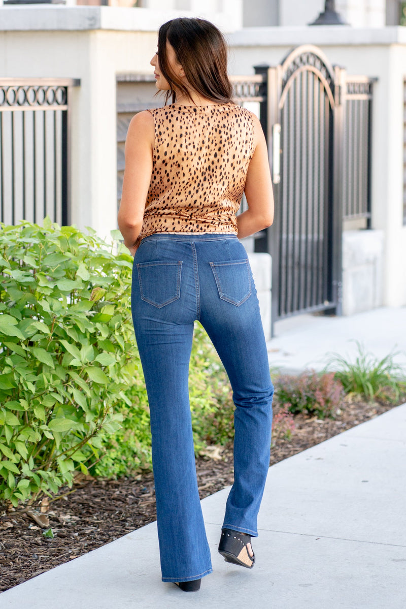 Cello Jeans Alexander Mid Rise Pull On Flare – American Blues