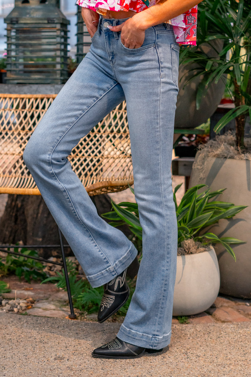 VERVET Jeans Legendary Mid Rise Boot Cut Jeans – American Blues