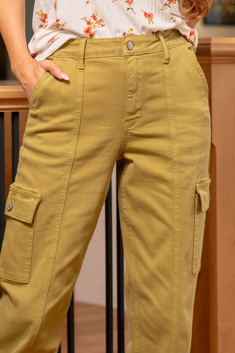 Judy Blue Jeans Women's Matcha High Rise Cargo Straight JB88842 ...