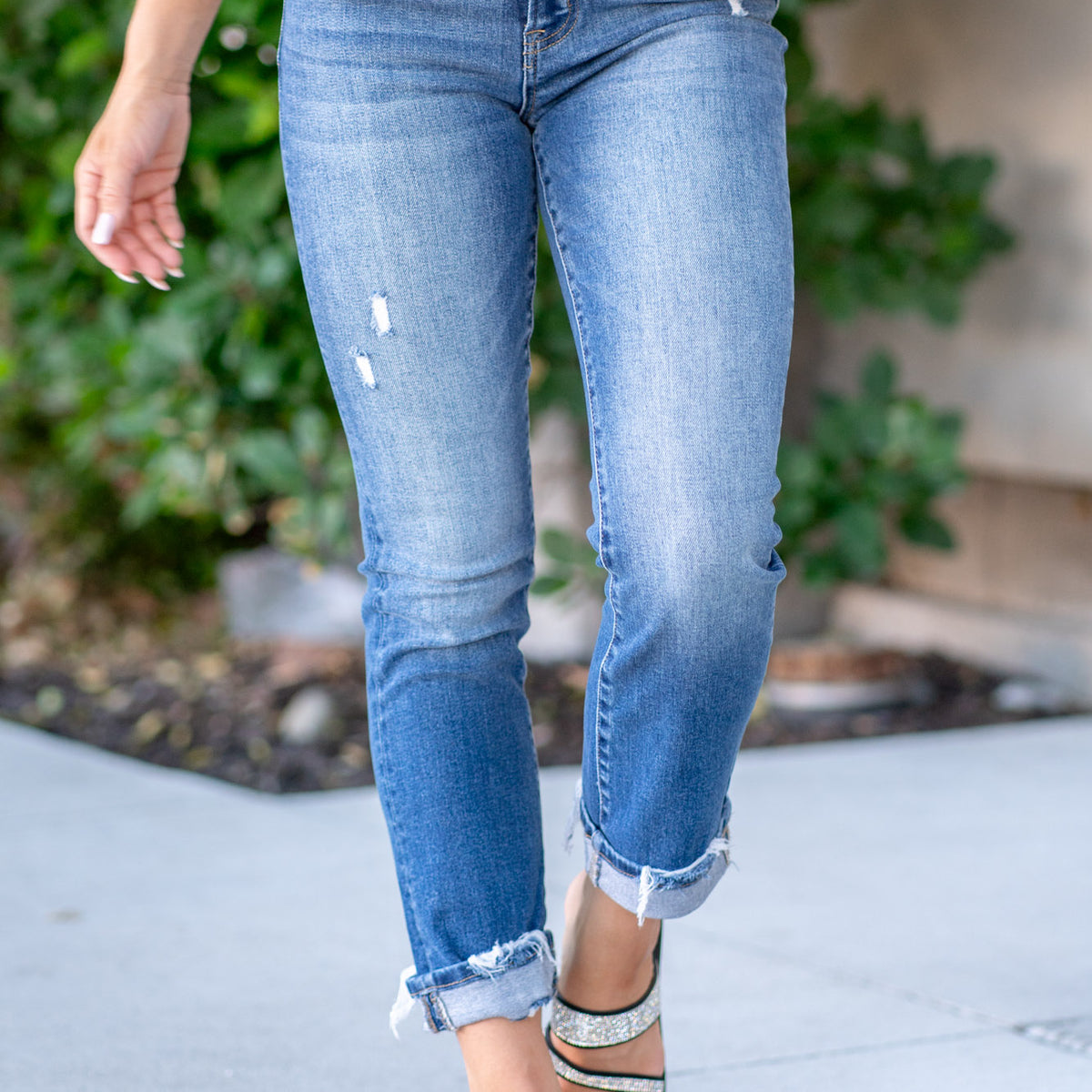 Risen Jeans Remember Me High Rise Cuffed Straight Leg RDP5301RT-DK ...