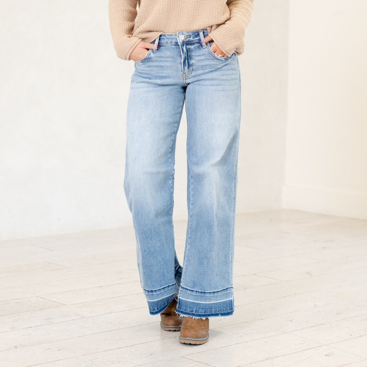 KanCan Jeans Lizette Mid Rise Wide Leg KC9433M – American Blues
