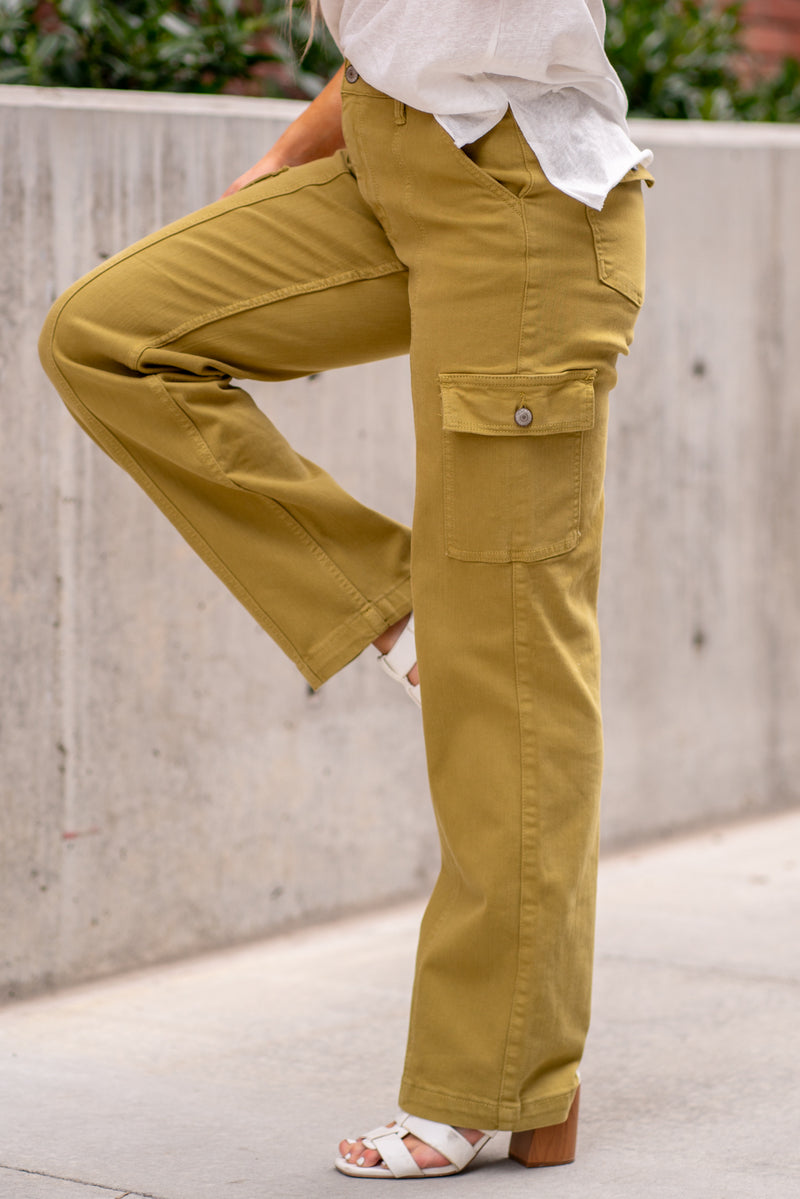 Judy Blue Jeans Women's Plus Size Matcha High Rise Cargo Straight ...