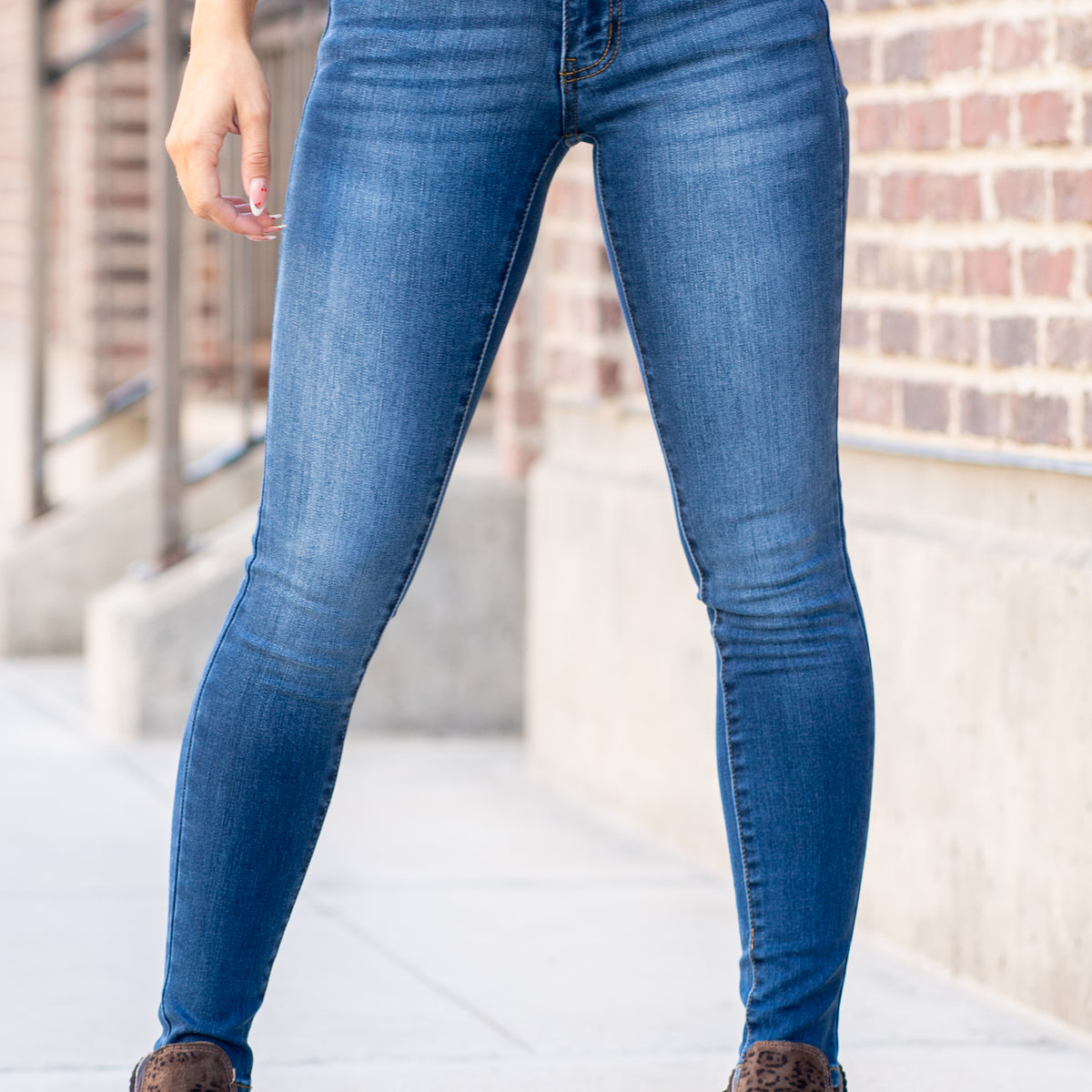 KanCan Jeans | Mid Rise Medium Blue Wash Skinny Jeans KC11245M ...