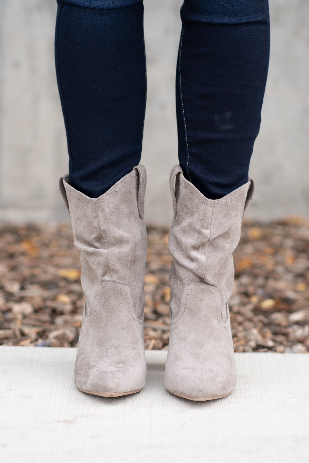 Mi.iM Shoes | Mavis Grey Western Slouchy Boots – American Blues